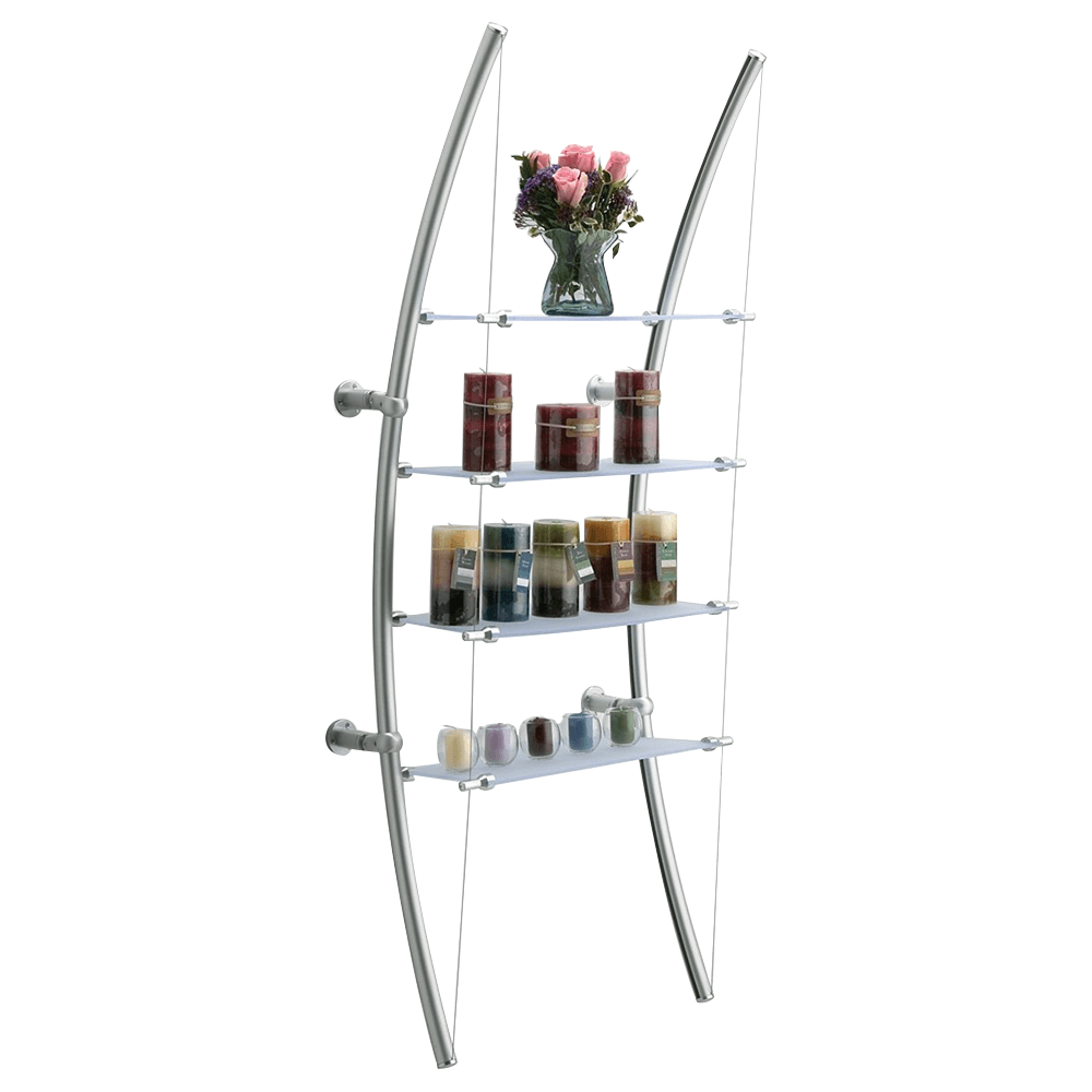 61-7/16" Bow Shelf System, Satin Aluminum Finish | Würth Louis & Company