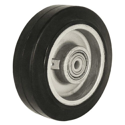 5" W-AH Flat Free Semi-Pneumatic Solid Rubber Wheel with Centered Hub ...