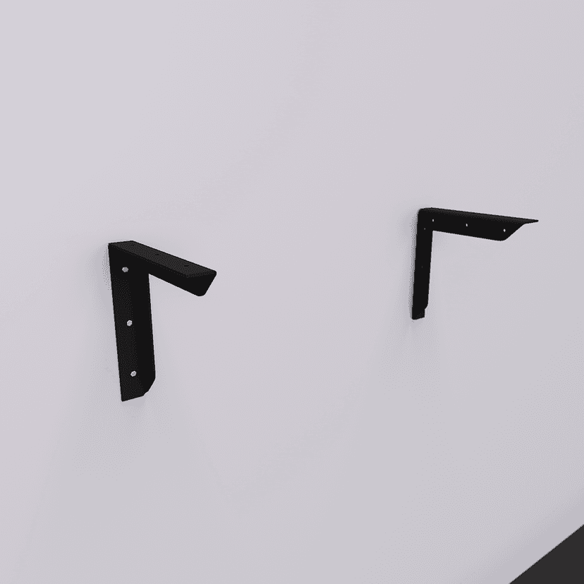 18" x 18" Versa Hidden Counter Support Bracket, Black Finish | Wurth ...