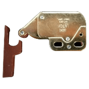 944 Mini Touch Latch, Brown/Brass | Würth Louis & Company