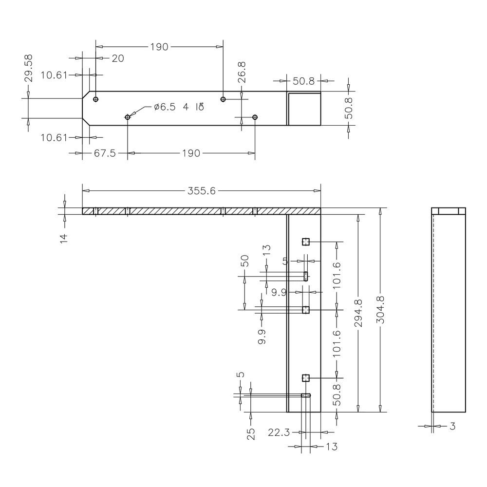 Pro Value Series Concealed Flat Brackets, 2" Width, 12" Depth, 12 ...