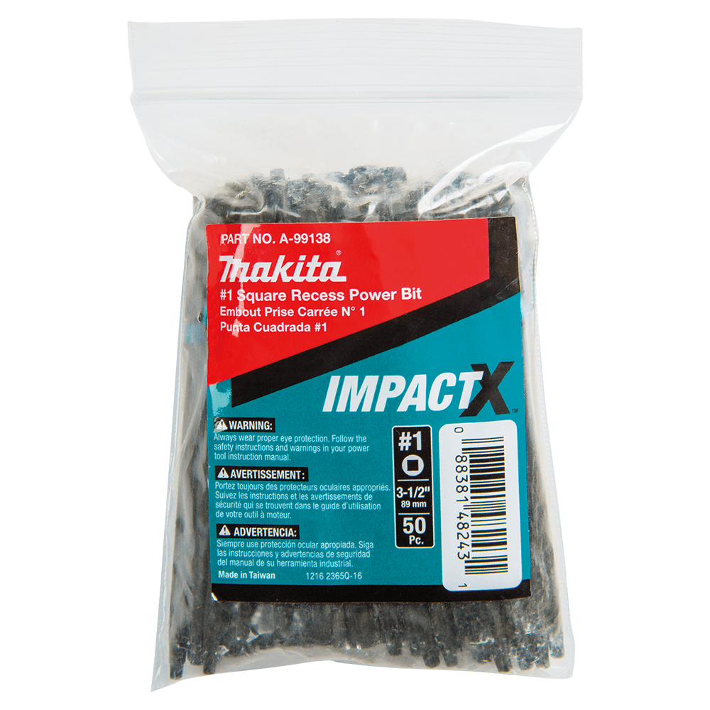 #1 x 3-1/2" ImpactX Square Drive Recess Power Bit (50/Pack) | Würth ...