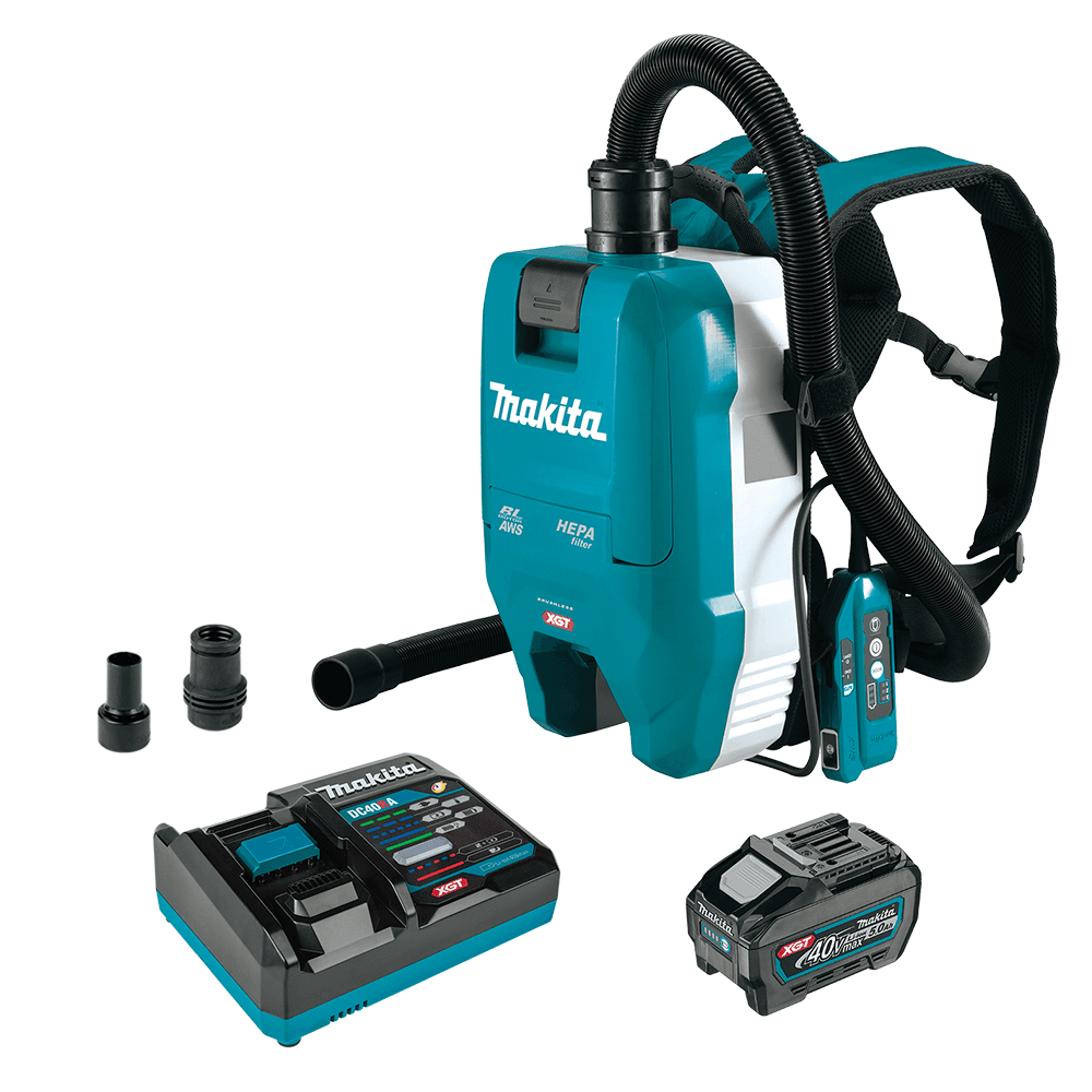 40V max XGT 1/2 Gallon Brushless Cordless HEPA Filter Backpack Dry Dust ...