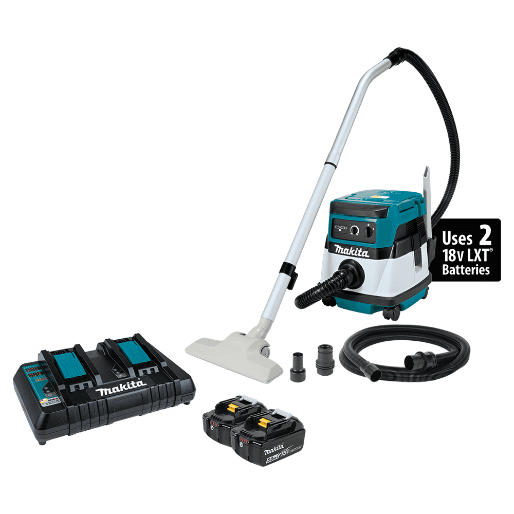 36V LXT Corded 2.1 Gallon HEPA Filter Dry Dust Extractor/Vacuum Kit (5 ...