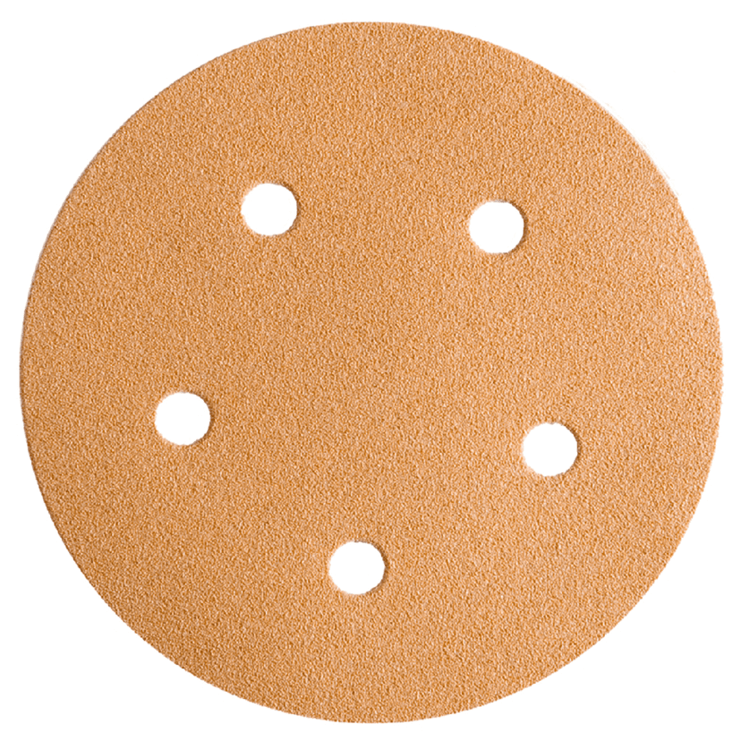 5" Hook & Loop 180 Grit L52210 5 Holes Sanding Disc, Heat Treated ...