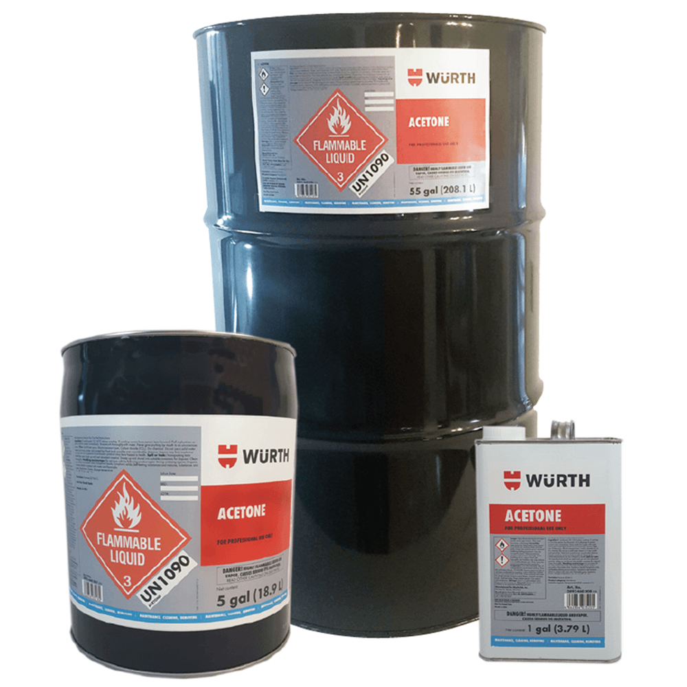 Clear Acetone, 5 Gallon Pail | Würth Louis & Company