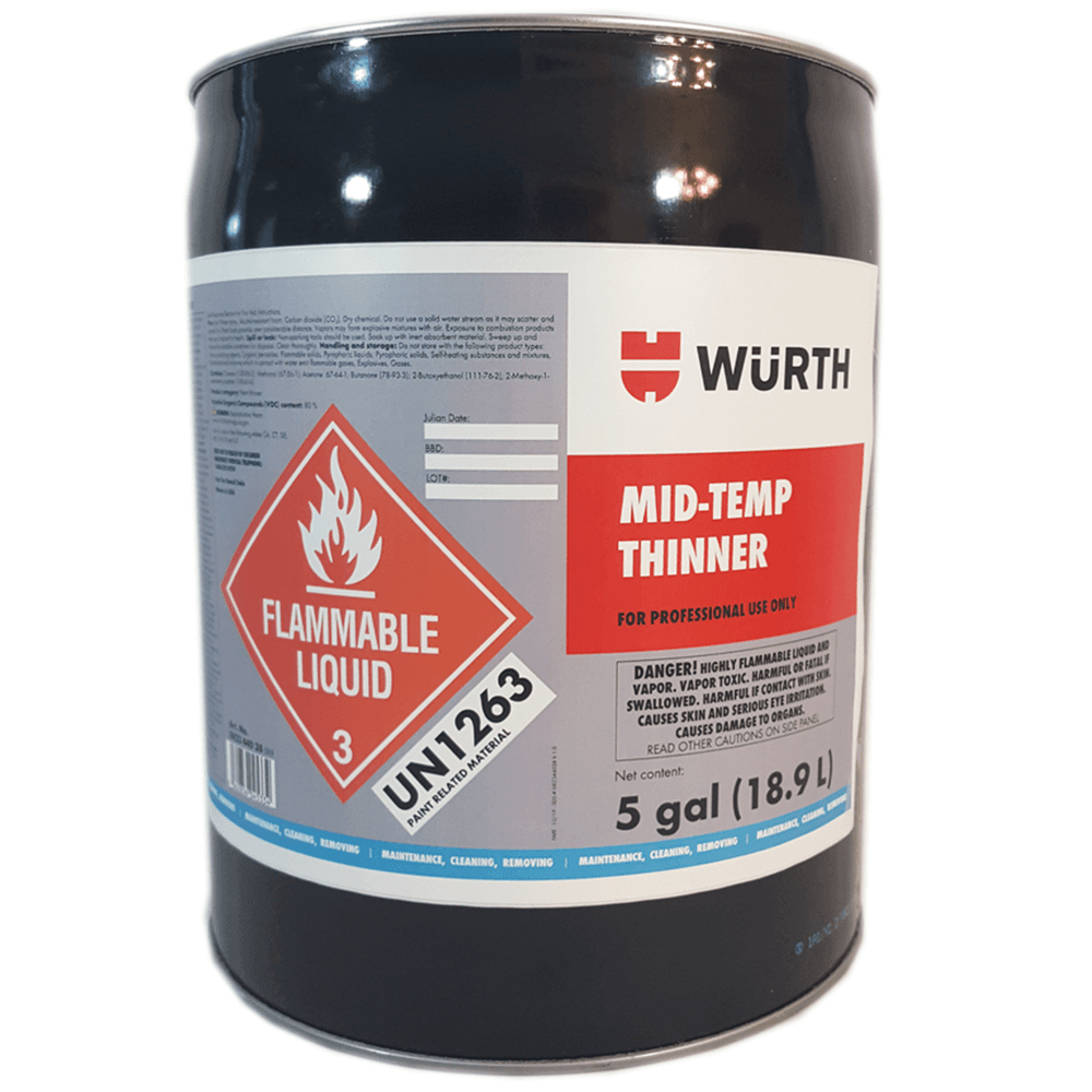 Mid-Temp Thinner, 5 Gallon Pail | Würth Louis & Company
