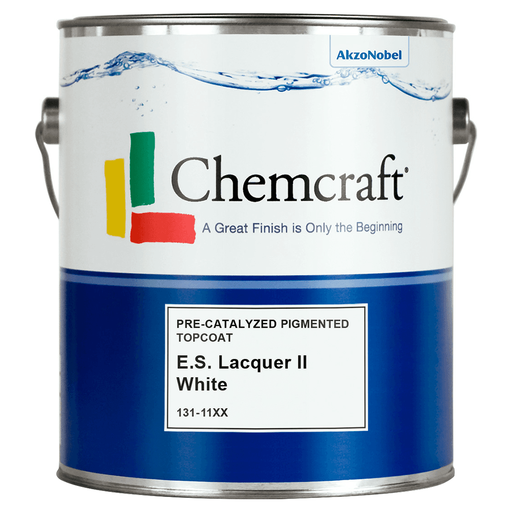 E. S. Lacquer II White Pre-Cat Pigmented Topcoat, Low Gloss, 1 Gallon ...