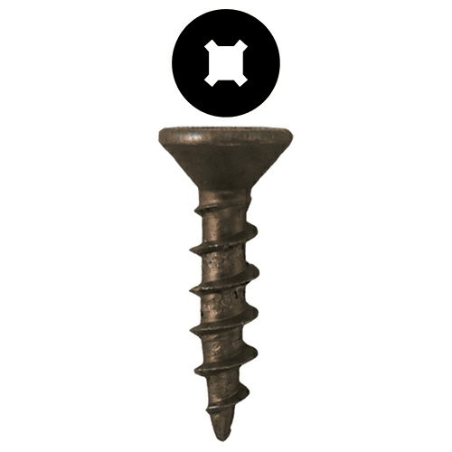 #8 x 5/8" Flat Head Hinge Edge Screws, Square/Phillips Drive Coarse ...