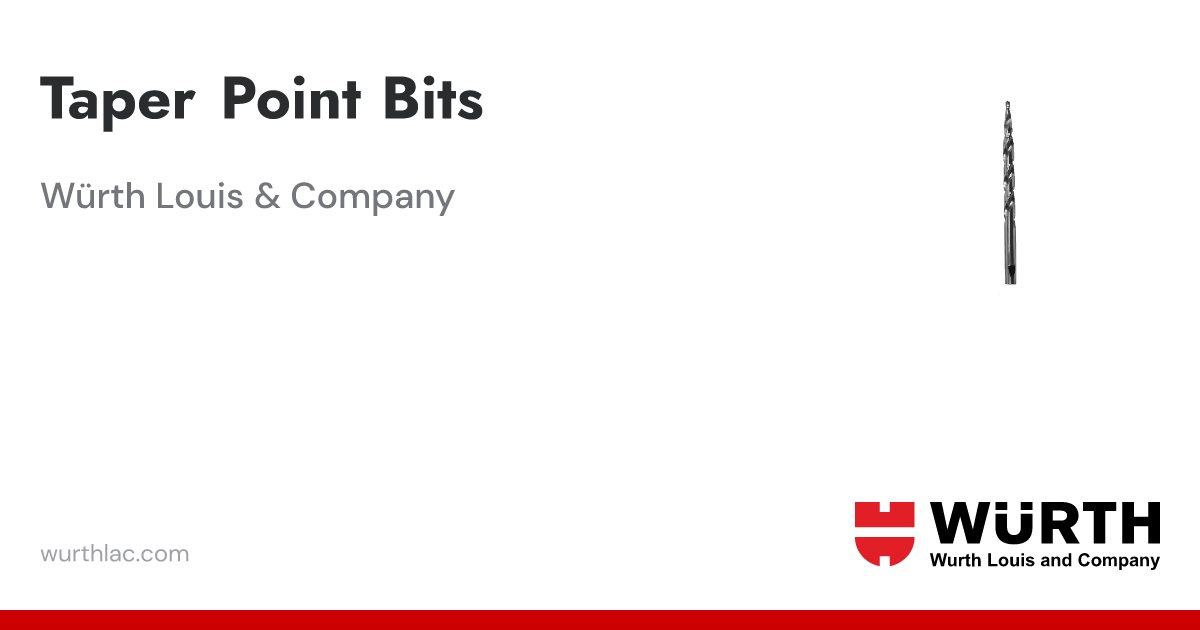 Taper Point Bits | High-Speed Steel Drill Bits for Contractors | Wurth ...