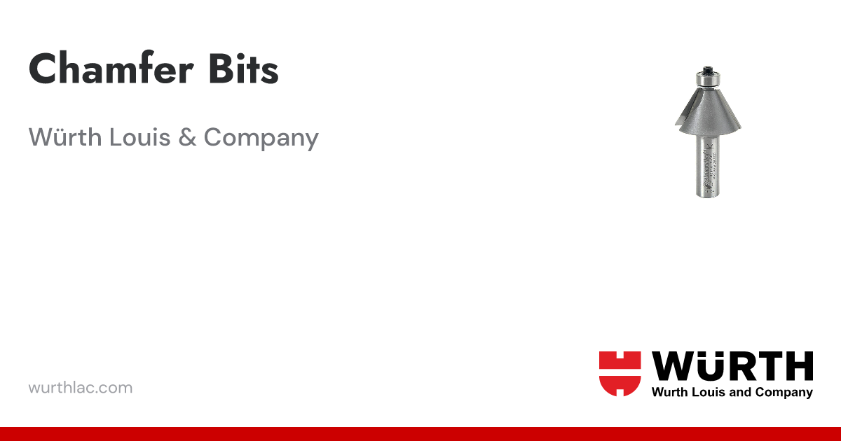 Chamfer Bits | Router Bits for Cabinet Makers | Wurth Louis and Company