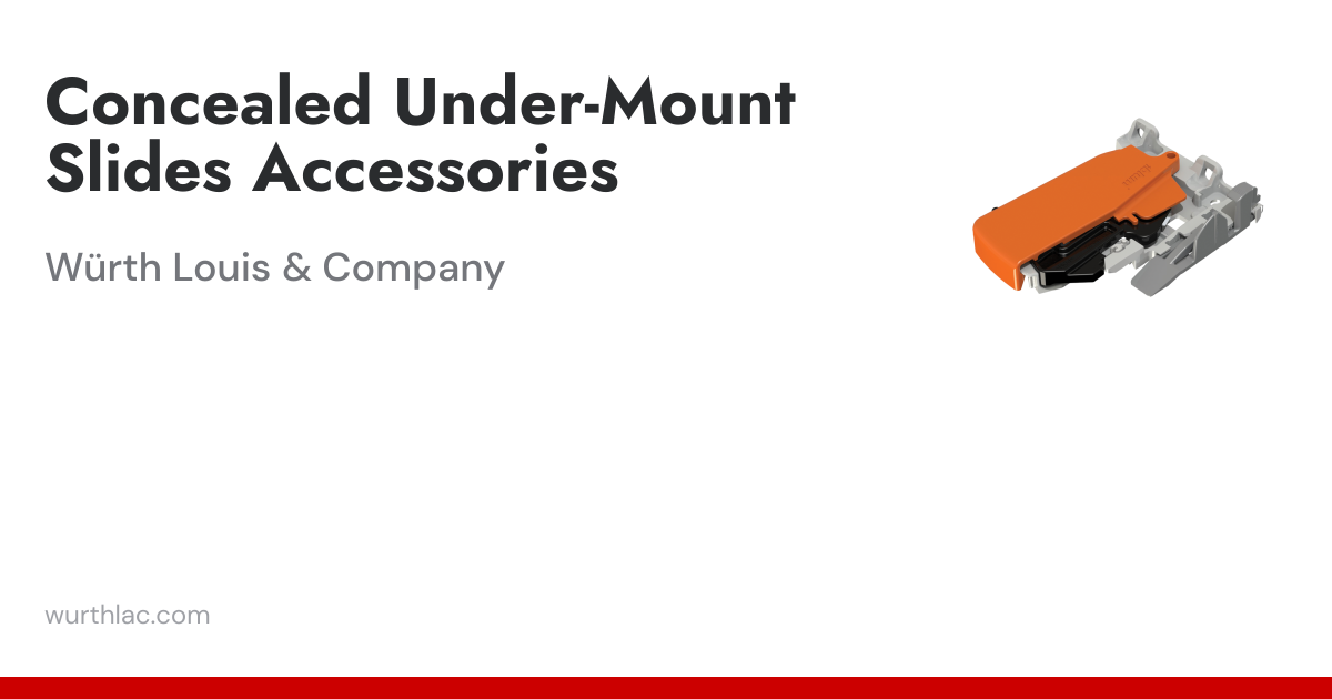 Concealed Under-Mount Slides Accessories | Drawer Slide Solutions for ...