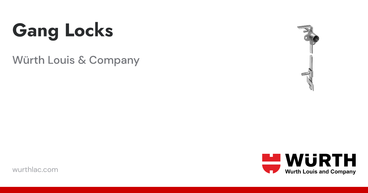 Disc Tumbler, Desk & Drawer Gang Locks | Würth Louis & Company