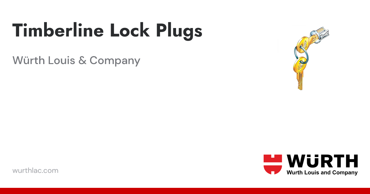 Timberline Lock Plugs | Lock Plugs for Woodworking | Wurth Louis and ...