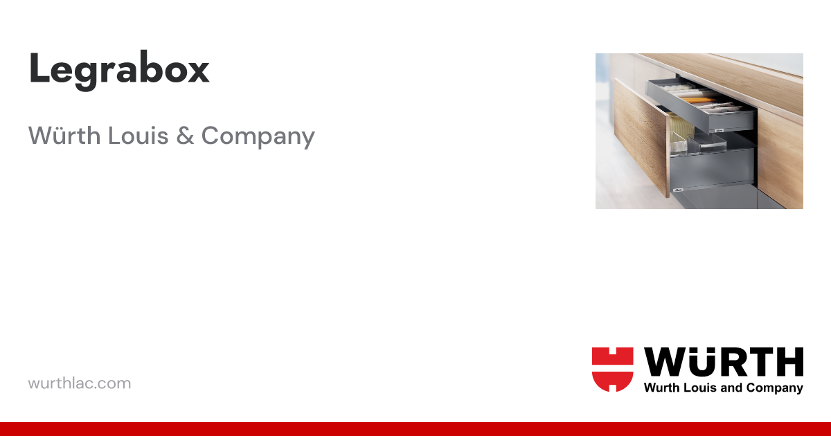 Legrabox | Drawer Systems for Woodworkers | Wurth Louis and Company