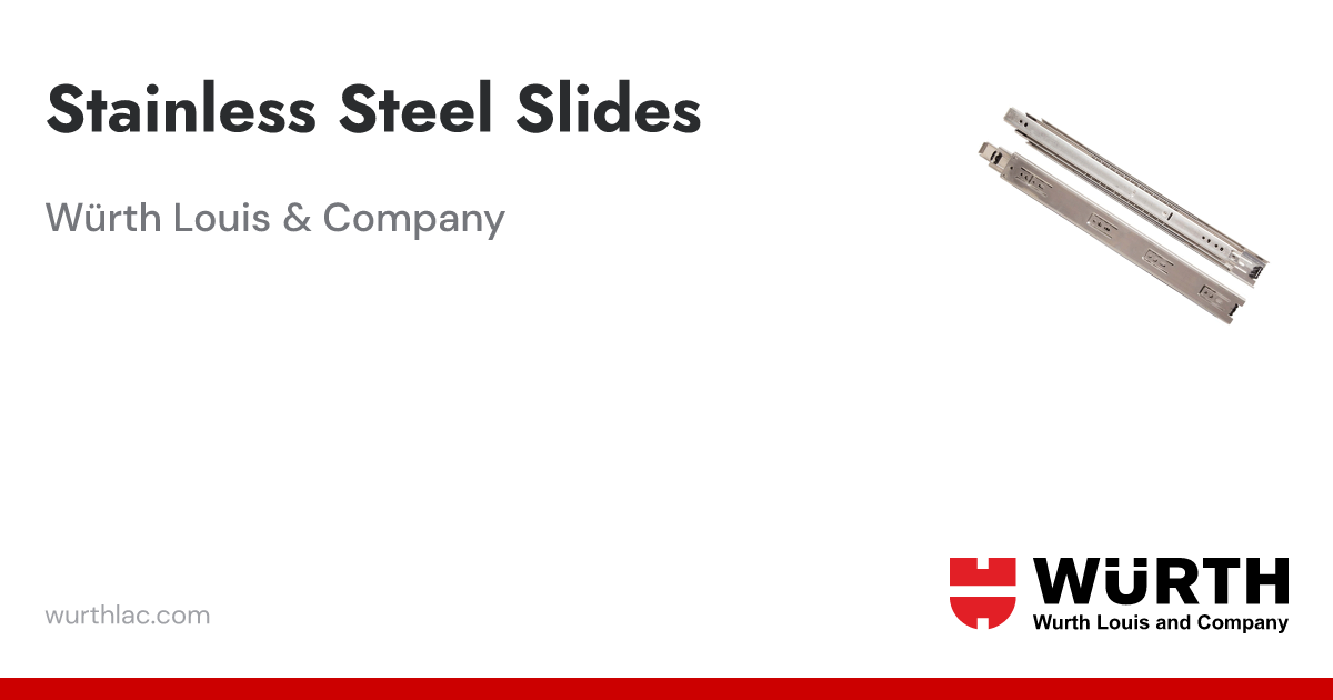Stainless Steel Slides | Full Extension Drawer Slides for Woodworkers ...