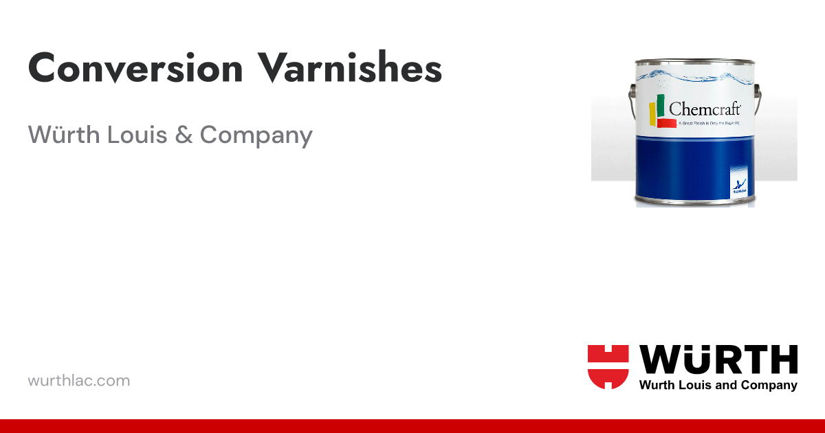 Conversion Varnishes | Waterborne Topcoats for Cabinet Makers | Wurth ...