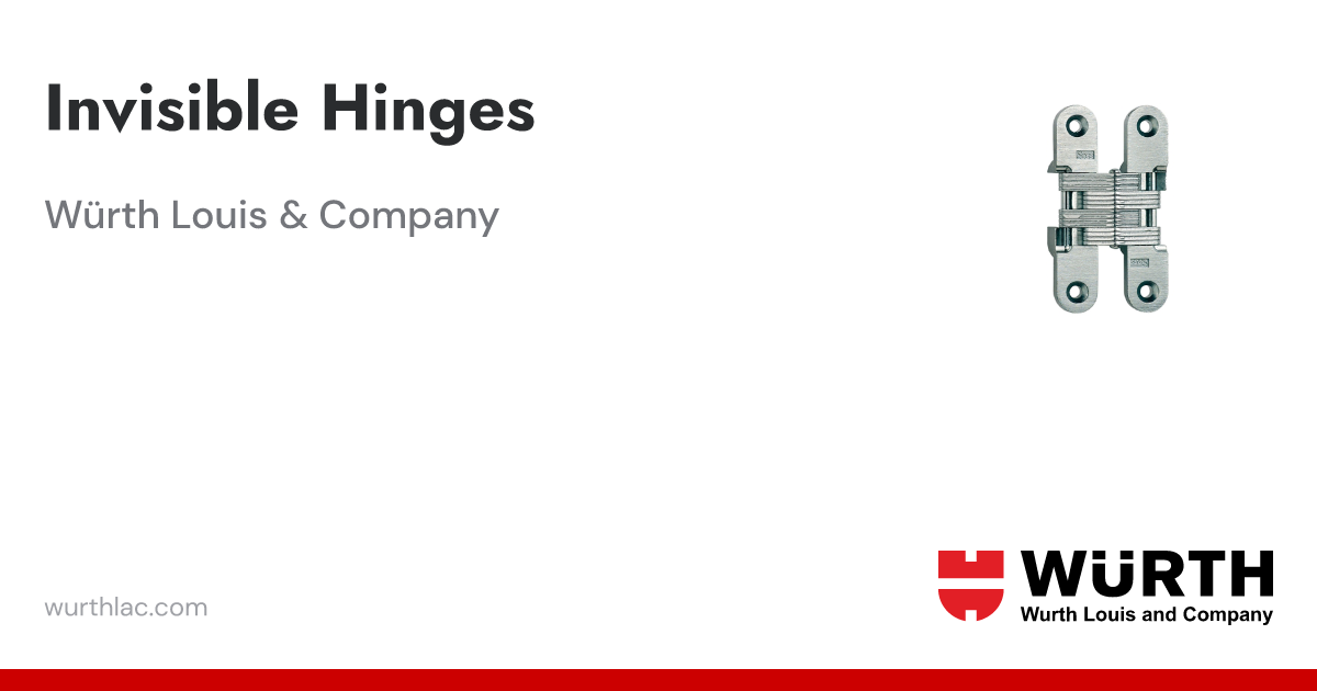 Invisible Hinges | Concealed Hinges for Cabinet Makers | Wurth Louis ...