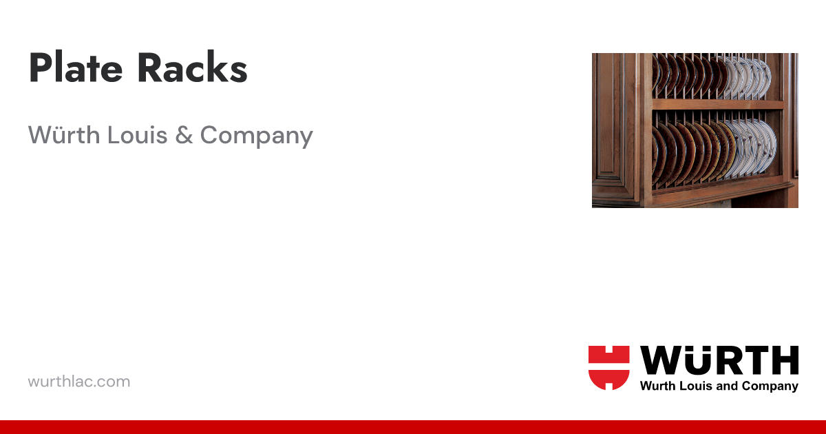Plate Racks | Display Racks for Contractors | Wurth Louis and Company