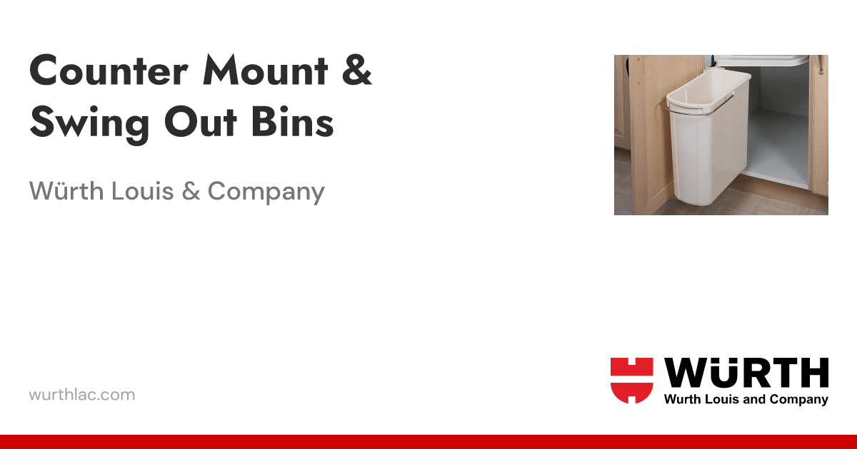 Counter Mount & Swing Out Bins | Waste Containers for Cabinet Makers ...