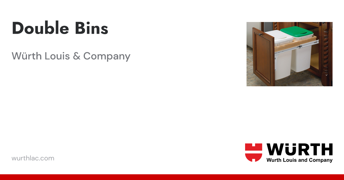Double Bins | Pull Out Waste Containers for Contractors | Wurth Louis ...