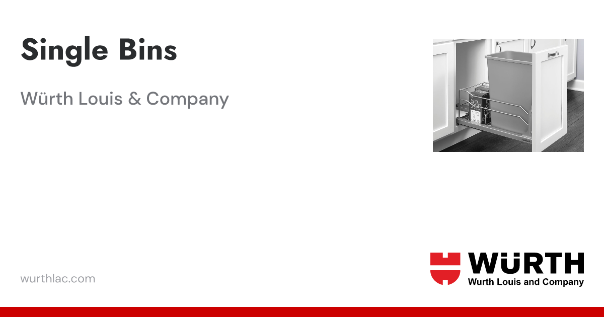 Single Bins | Bottom-Mount Waste Containers for Contractors | Wurth ...