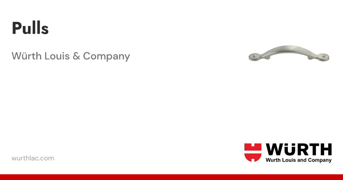 High-Quality Cabinet & Drawer Pulls | Würth Louis & Company