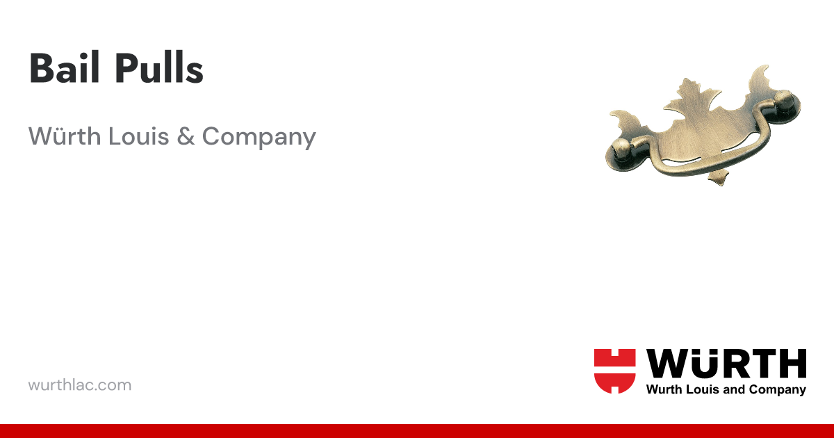 Bail Pulls | Decorative Hardware for Cabinet Makers | Wurth Louis and ...