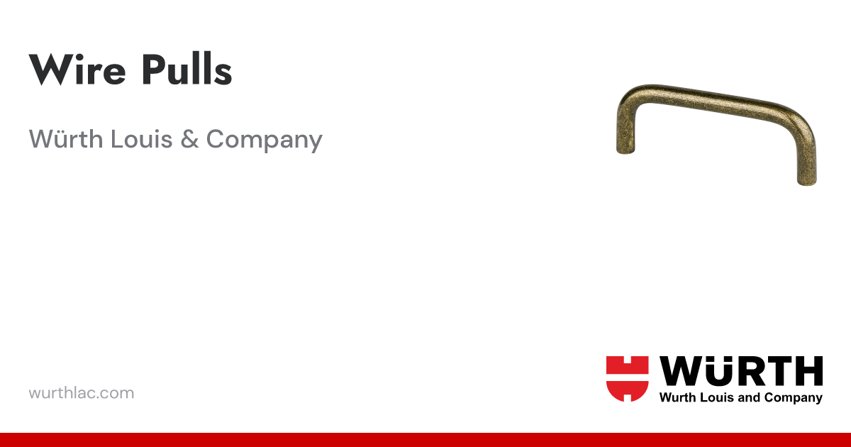 Wire Pulls | High-Quality Cabinet Hardware for Contractors | Wurth ...