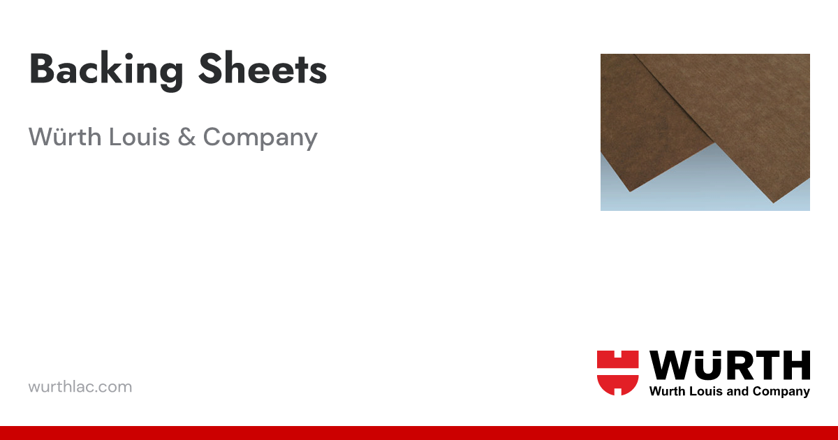 Backing Sheets | Cabinet Liners for Contractors | Wurth Louis and Company