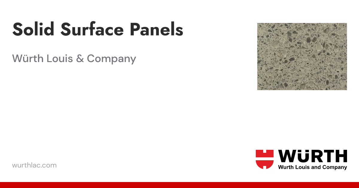 Solid Surface Panels | Durable Sheets for Cabinet Makers | Wurth Louis ...