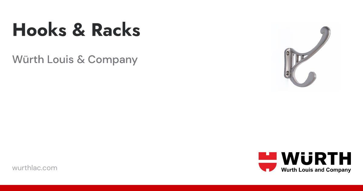 Hooks & Racks | Ceiling Hooks & Wardrobe Hooks for Contractors | Wurth ...