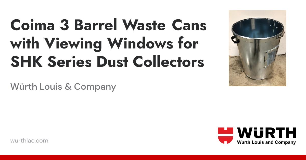 Coima 3 Barrel Waste Cans with Viewing Windows for SHK Series Dust ...