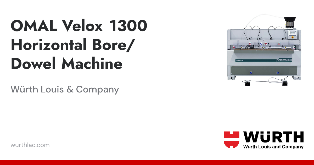 OMAL Velox 1300 Horizontal Bore/Dowel Machine | Würth Louis & Company