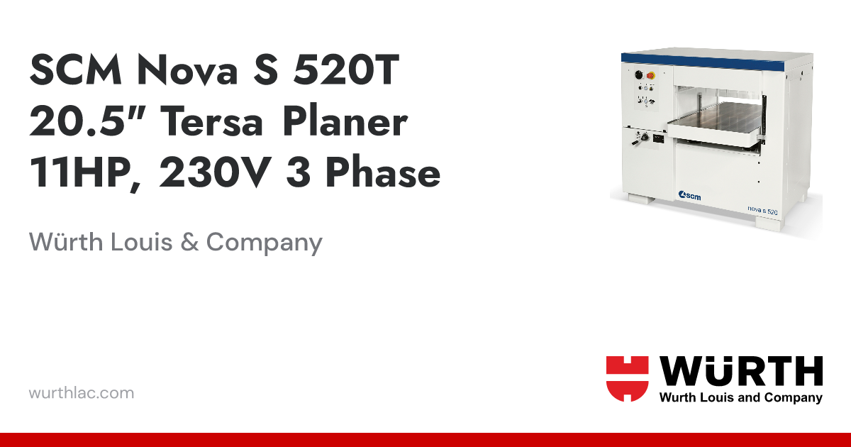 SCM Nova S 520T 20.5" Tersa Planer 11HP, 230V 3 Phase | Würth Louis & Company