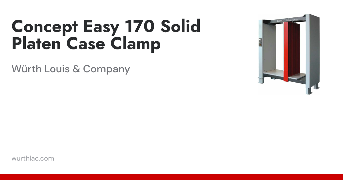Concept Easy 170 Solid Platen Case Clamp | Würth Louis & Company