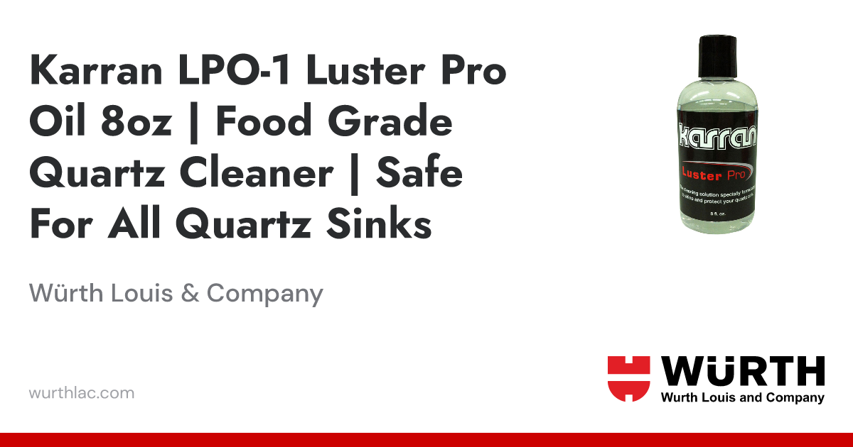 Karran LPO-1 Luster Pro Oil 8oz | Food Grade Quartz Cleaner | Safe For ...