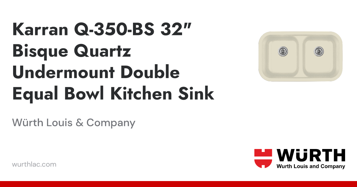 Karran Q-350-BS 32" Bisque Quartz Undermount Double Equal Bowl Kitchen ...