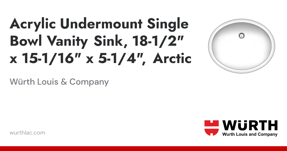 Acrylic Undermount Single Bowl Vanity Sink, 18-1/2" x 15-1/16" x 5-1/4 ...