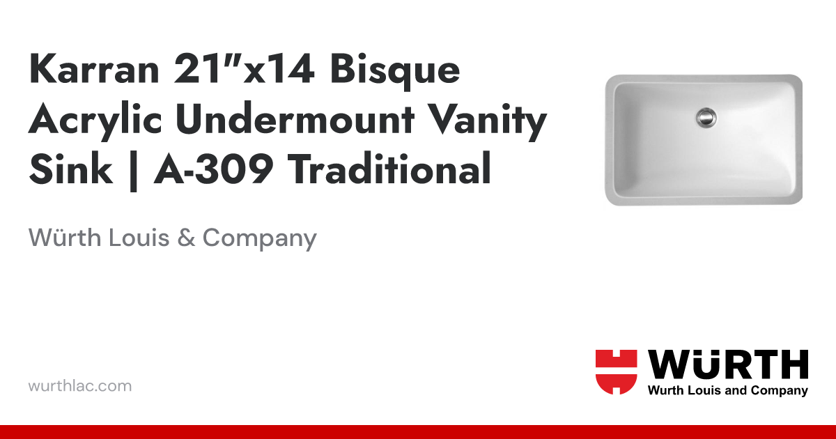 Karran 21"x14 Bisque Acrylic Undermount Vanity Sink | A-309 Traditional ...