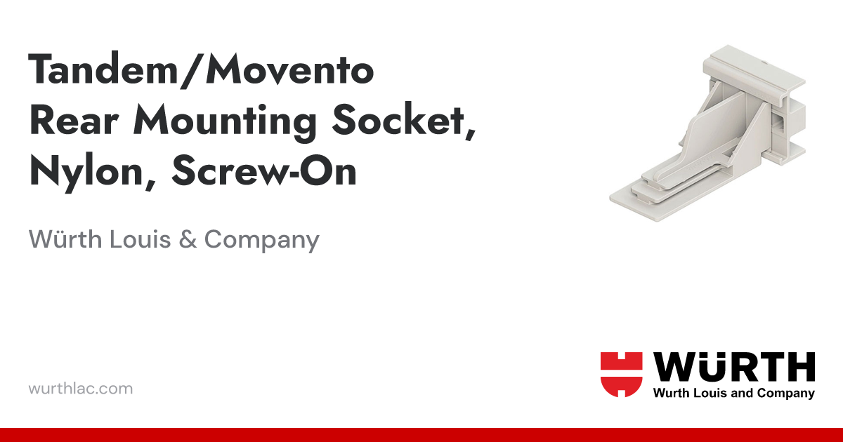 Tandem/Movento Rear Mounting Socket, Nylon, Screw-On | Würth Louis ...