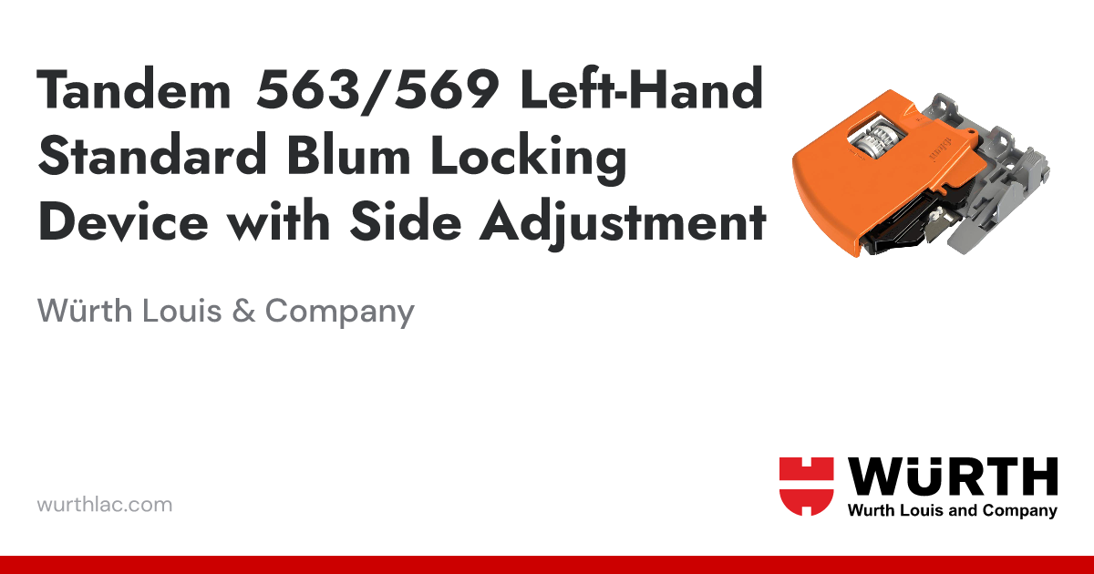 Tandem 563/569 Left-Hand Standard Blum Locking Device with Side ...