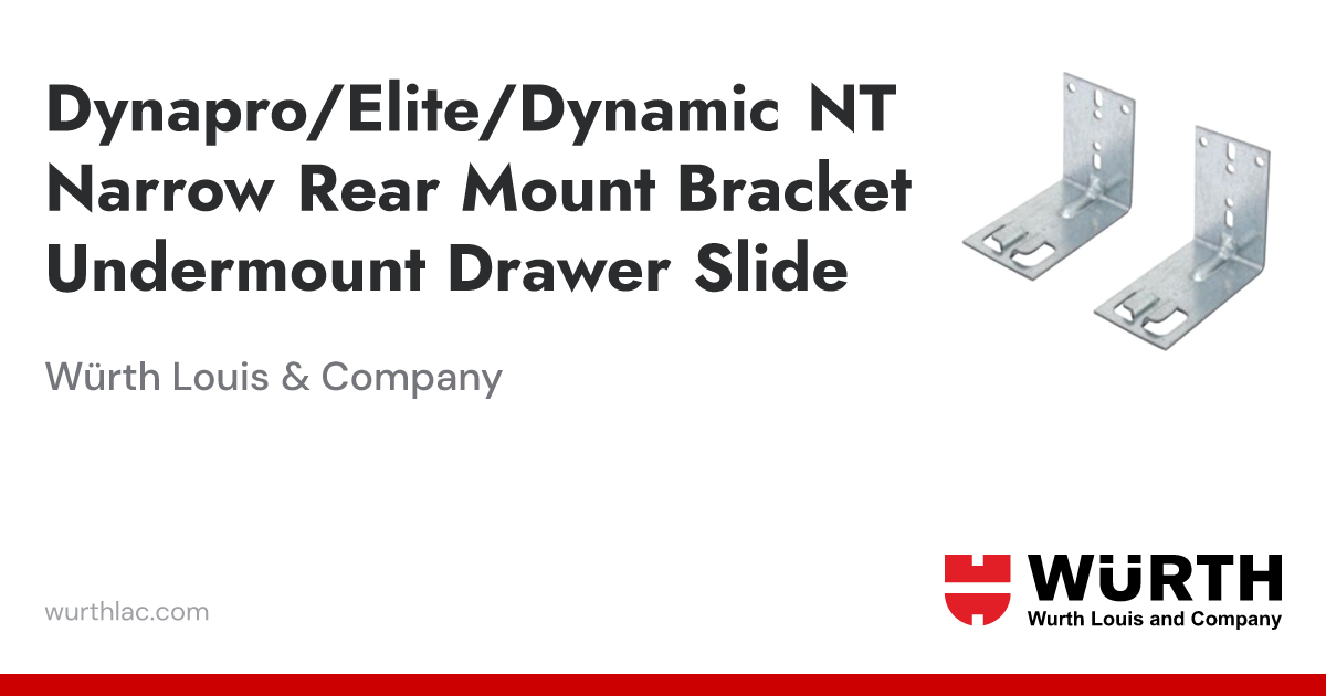 Dynapro/Elite/Dynamic NT Narrow Rear Mount Bracket Undermount Drawer ...