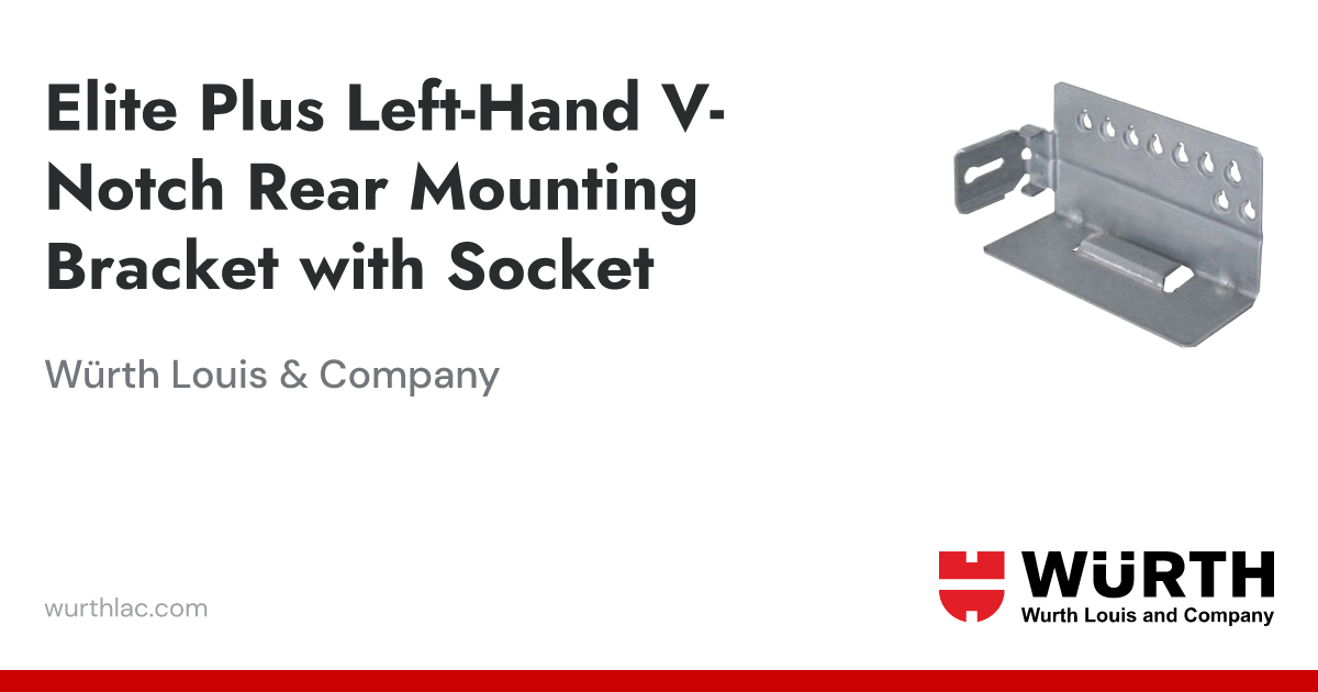 Elite Plus Left-Hand V-Notch Rear Mounting Bracket with Socket | Würth ...