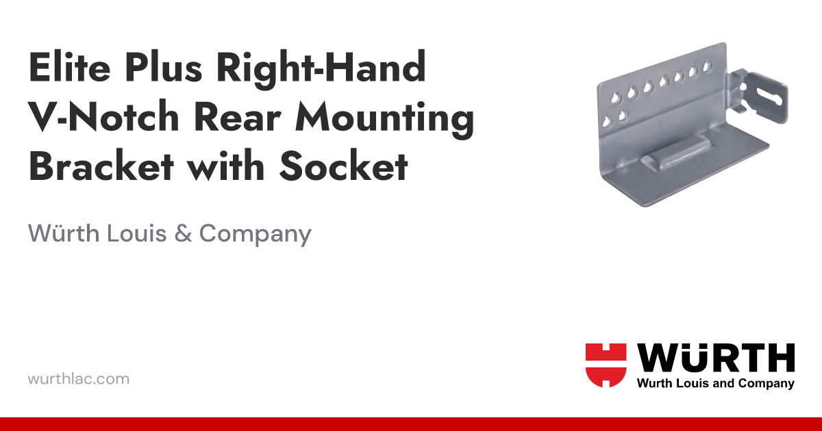 Elite Plus Right-Hand V-Notch Rear Mounting Bracket with Socket | Würth ...
