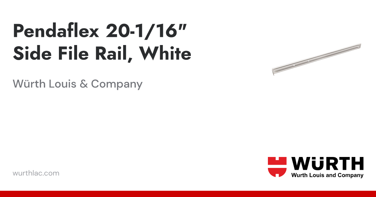 Pendaflex 20-1/16" Side File Rail, White | Würth Louis & Company
