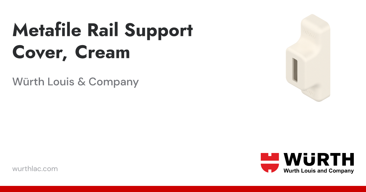 Metafile Rail Support Cover, Cream | Würth Louis & Company