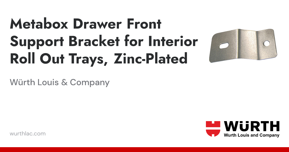 Metabox Drawer Front Support Bracket for Interior Roll Out Trays, Zinc ...