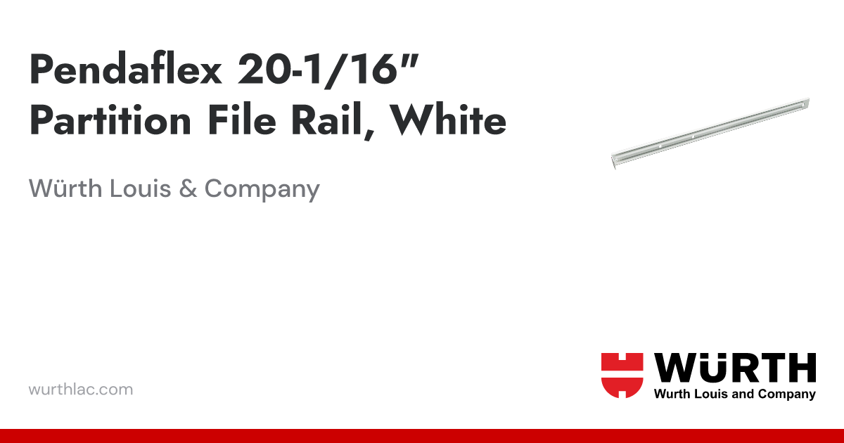 Pendaflex 20-1/16" Partition File Rail, White | Würth Louis & Company
