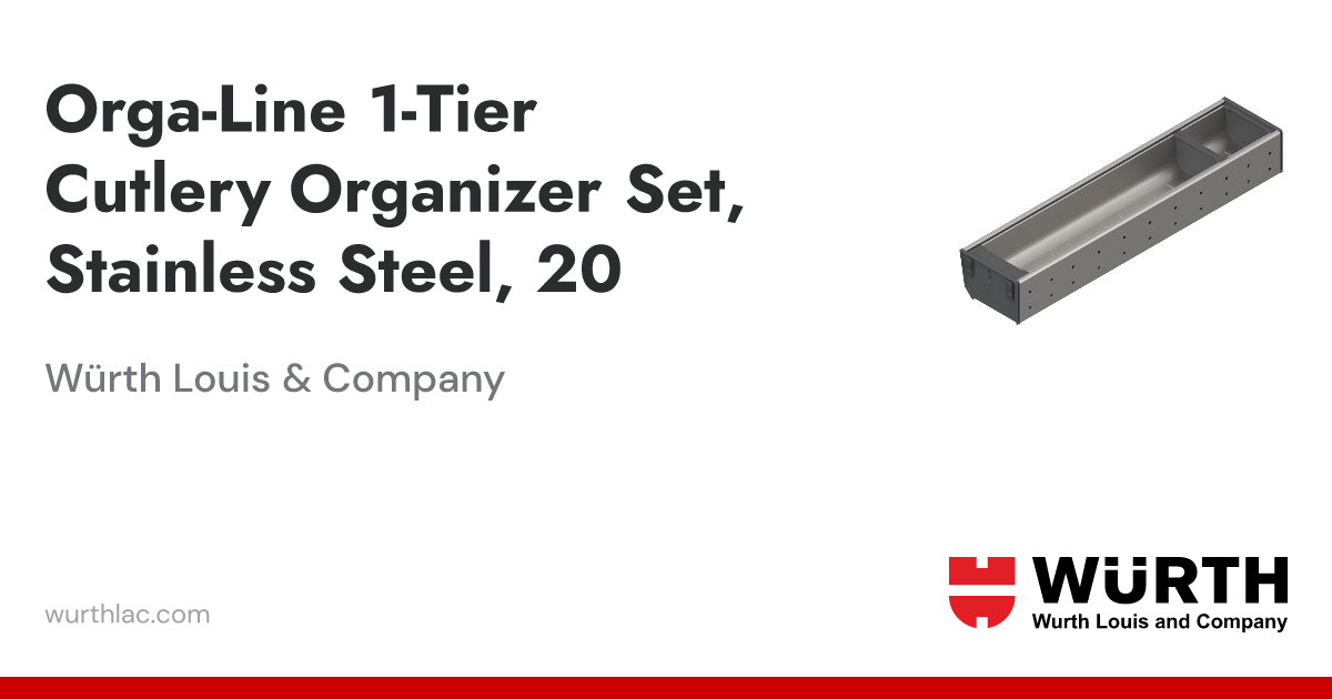 Orga-Line 1-Tier Cutlery Organizer Set, Stainless Steel, 20 | Würth ...
